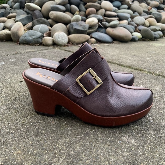 Kork-Ease | Shoes | Korks By Korkease Leather Clog Heeled Shoes Size ...